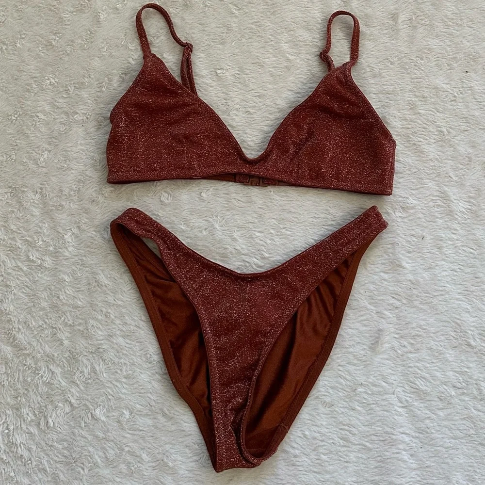 triangl swimwear | Swim | Triangl Maia Scoop Bikini Set In Nusa Sparkle ...
